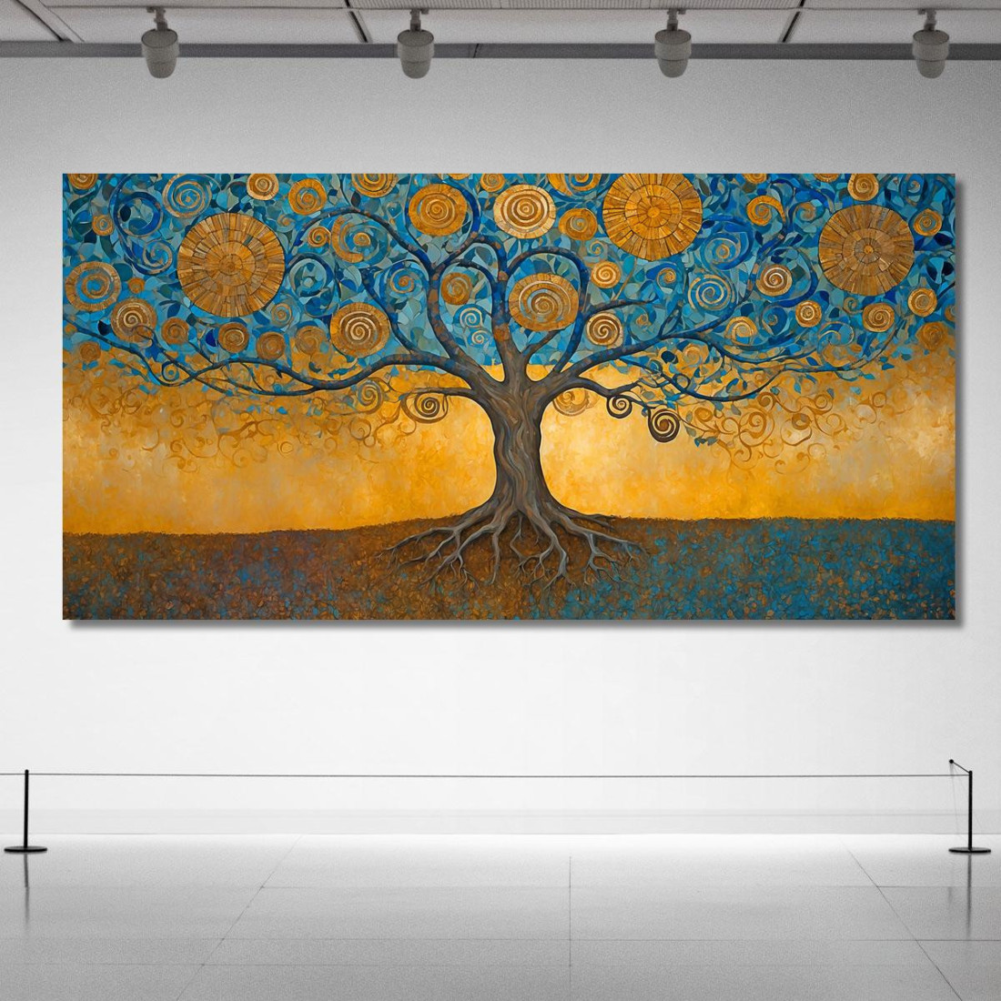 Cuadro Árbol De La Vida, Raíces Profundas Y Círculos. cuadro en lienzo